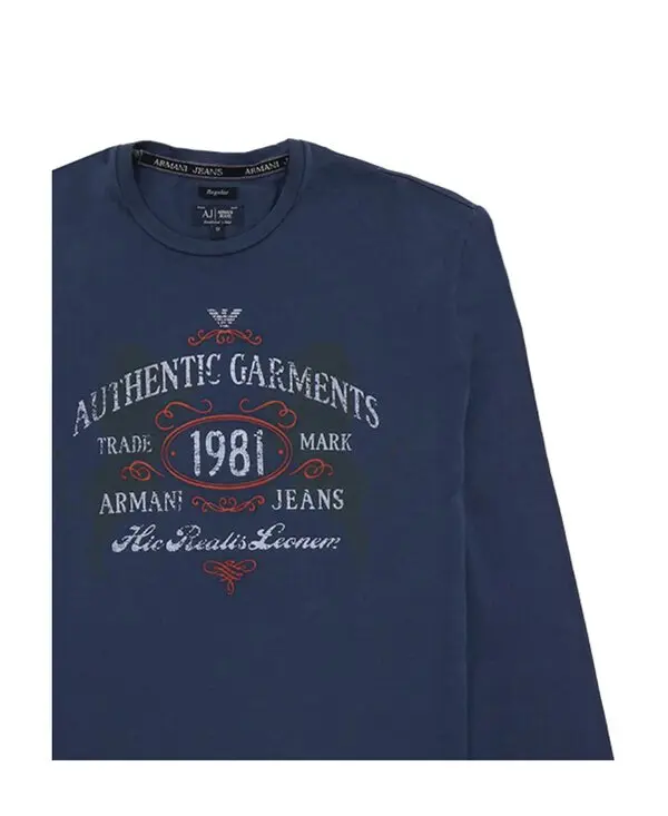 Emporio Armani T-shirt With Round Neck And Long Sleeves