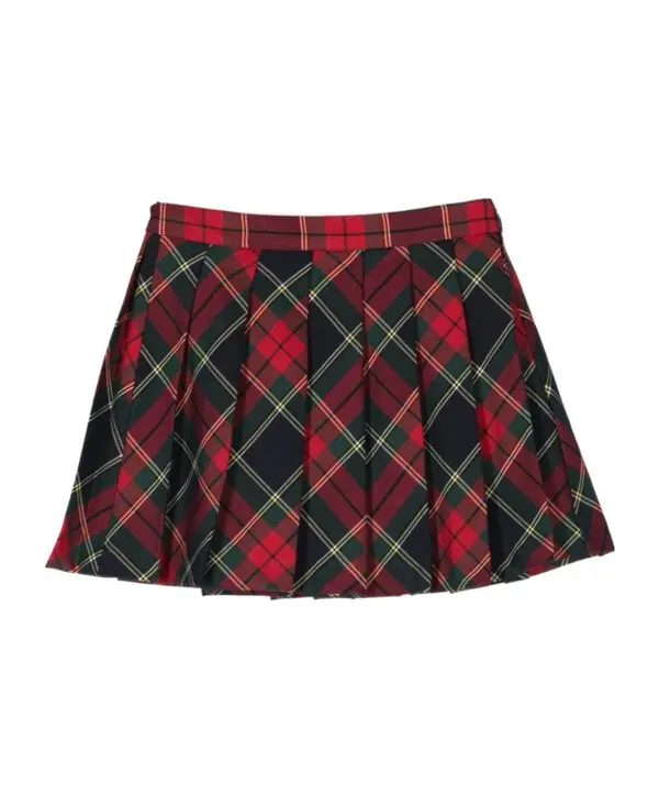 IL GUFO Tartan Check Pleated Skirt