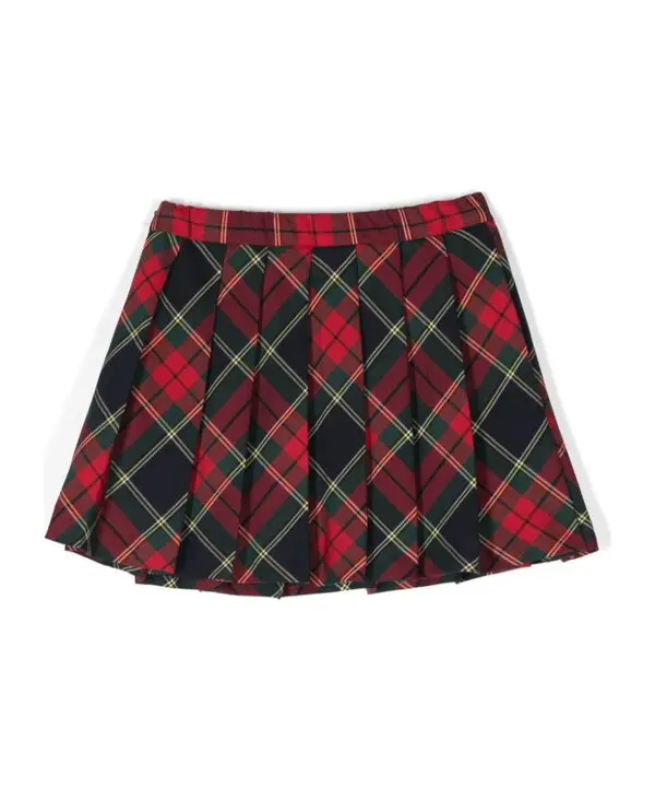 IL GUFO Tartan Check Pleated Skirt
