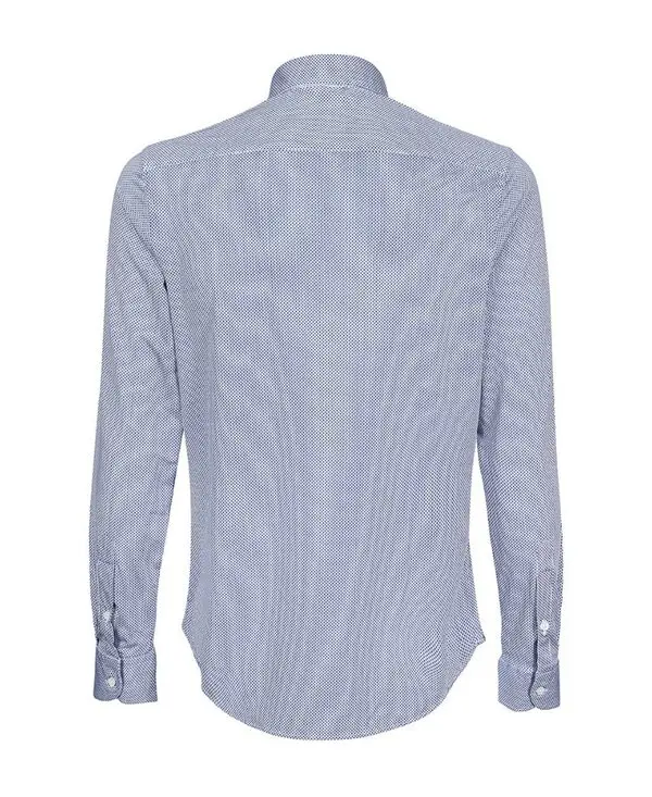 Emporio Armani Micro-pattern Long-sleeve Shirt