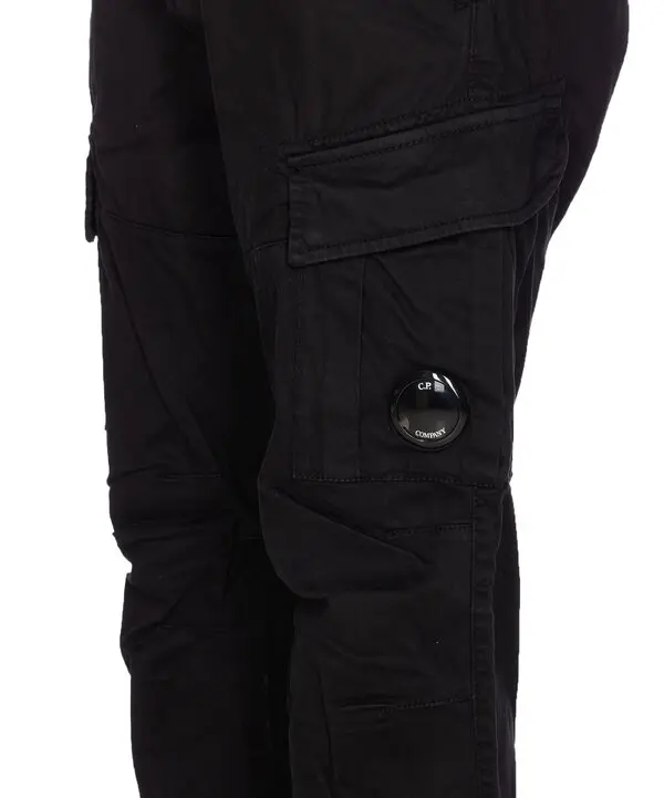C.P. COMPANY Stretch Sateen Ergonomic Cargo Pants - Black