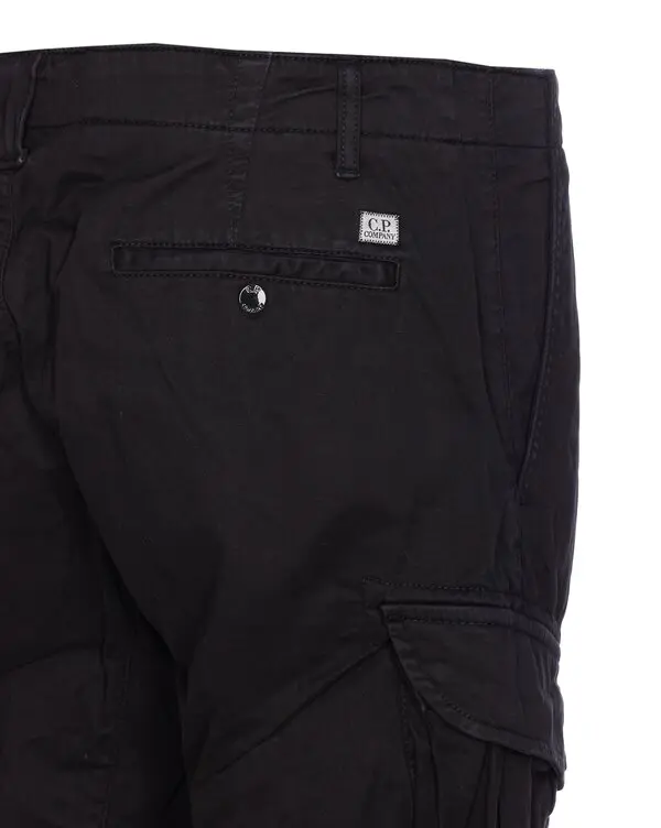 C.P. COMPANY Stretch Sateen Ergonomic Cargo Pants - Black