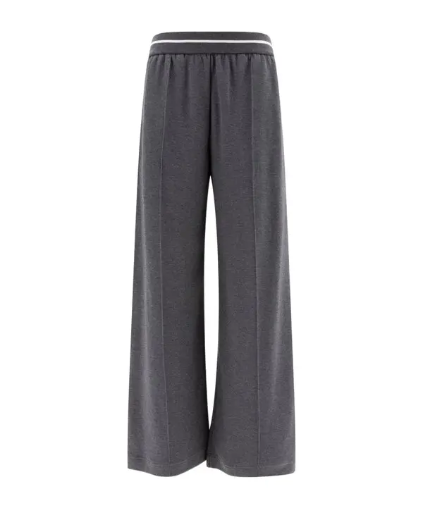 Brunello Cucinelli High-waist Pleated Trousers With Elasticated Waistband