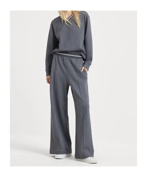 Brunello Cucinelli High-waist Pleated Trousers With Elasticated Waistband