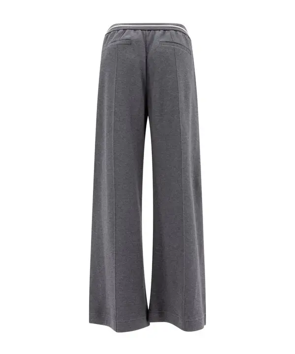 Brunello Cucinelli High-waist Pleated Trousers With Elasticated Waistband