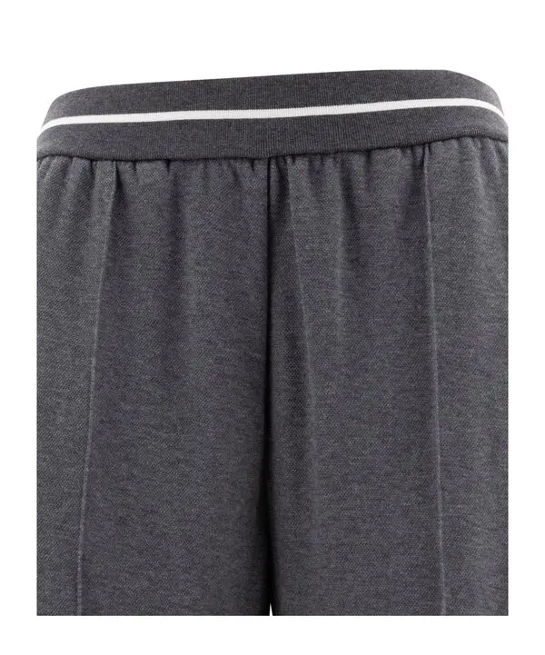Brunello Cucinelli High-waist Pleated Trousers With Elasticated Waistband