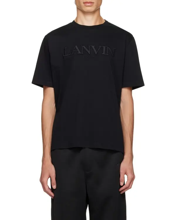 LANVIN Logo Embroidered Crewneck T-shirt