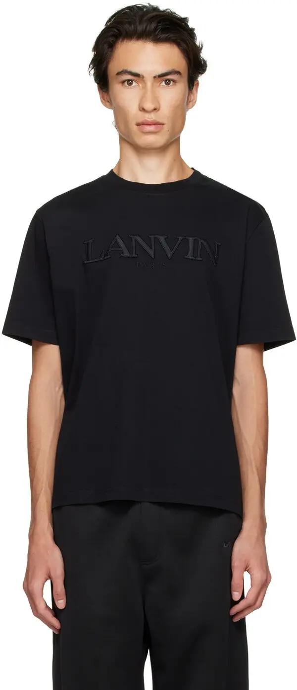 LANVIN Logo Embroidered Crewneck T-shirt