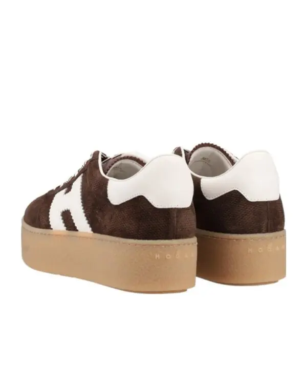 Hogan Side H Patch Platform Sneakers - Nude