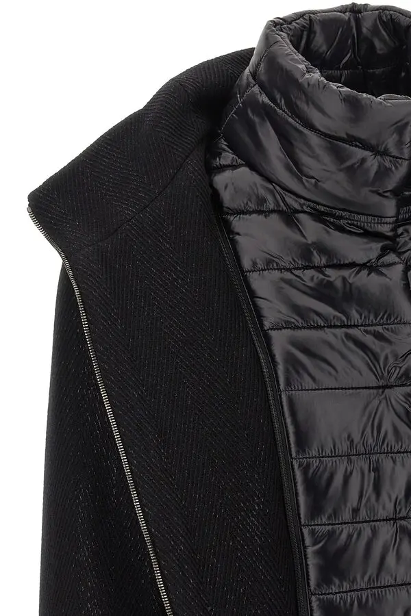 Herno Zigzag-weave High Neck Coat