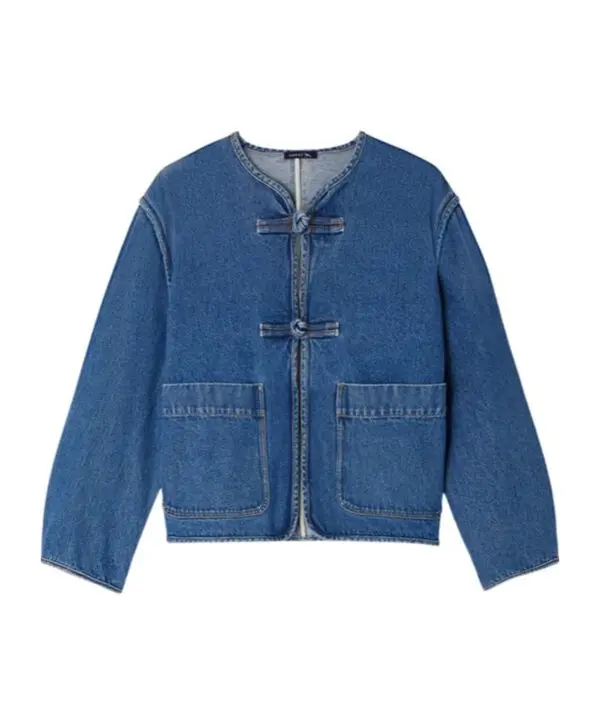 Soeur Straight Cotton Jacket - Blue
