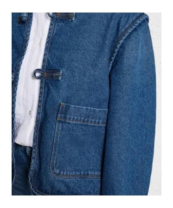 Soeur Straight Cotton Jacket - Blue