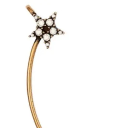 Dior Gold Tone Logo And Pearl Earring