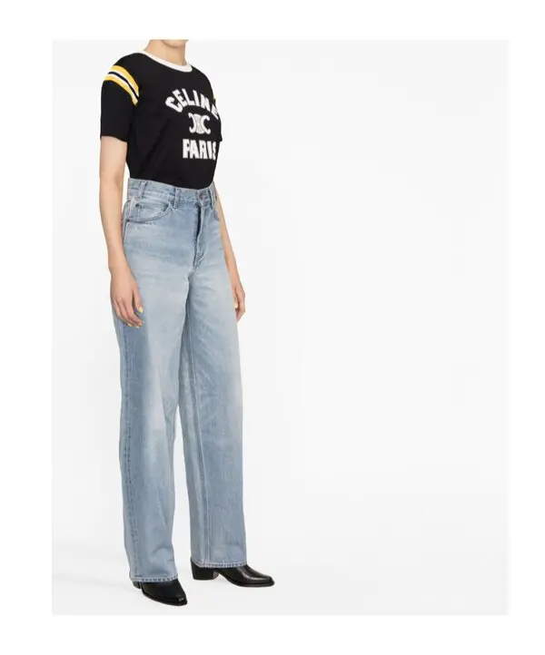 Celine Kitty Jeans In Pismo Wash Denim