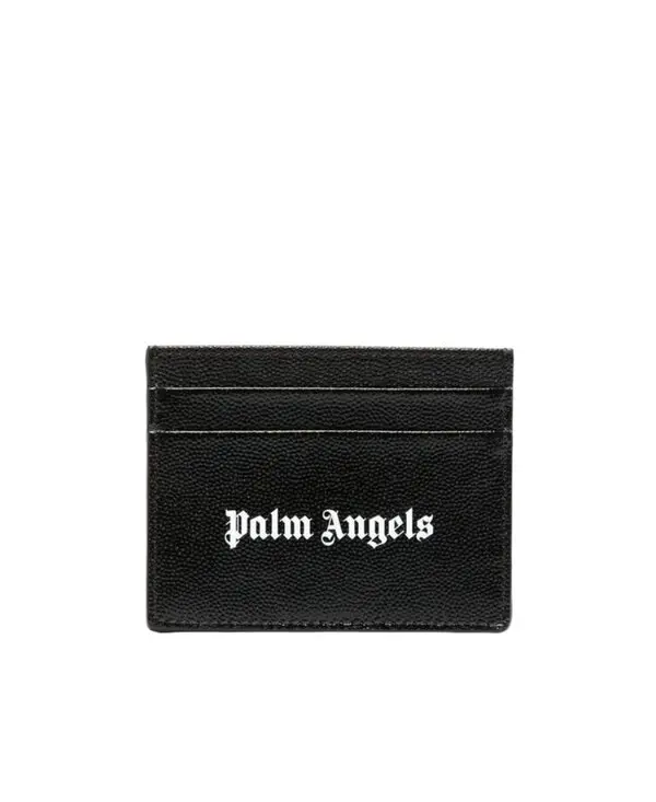 Palm Angels Logo Printed Cardholder - Black