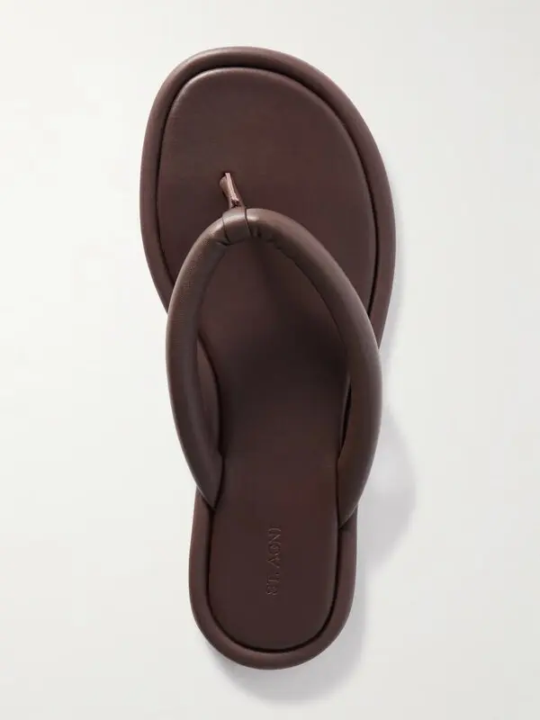 ST. AGNI Sumi Leather Flip-flops - Brown