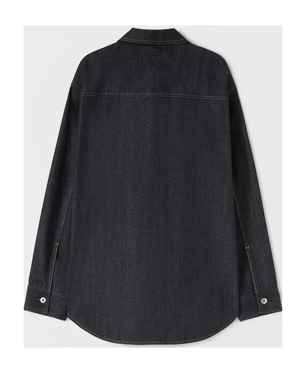 JIL SANDER Curved Hem Denim Shirt