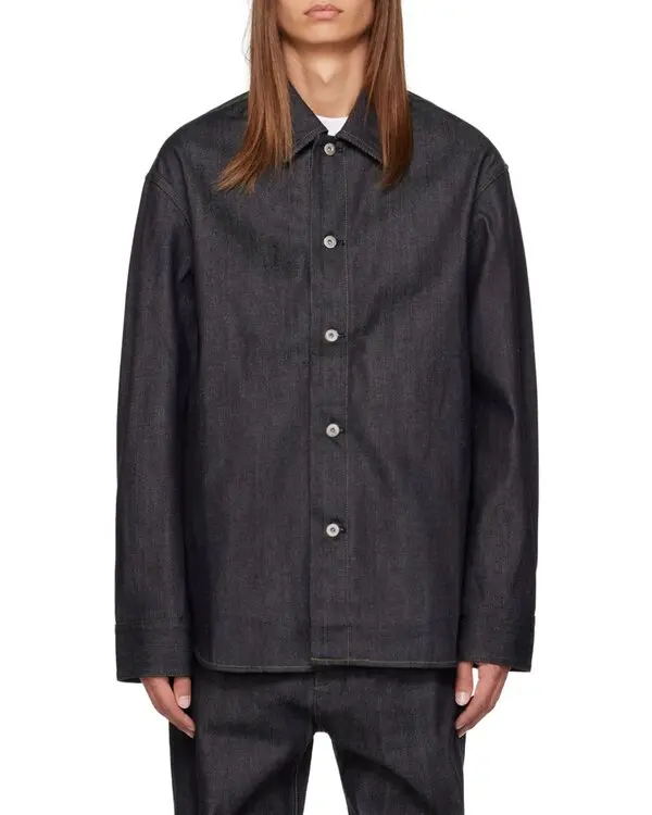 JIL SANDER Curved Hem Denim Shirt