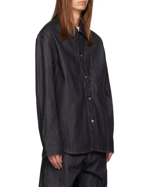JIL SANDER Curved Hem Denim Shirt