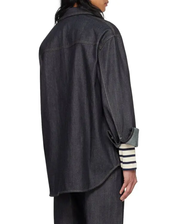 JIL SANDER Curved Hem Denim Shirt