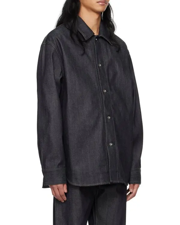 JIL SANDER Curved Hem Denim Shirt