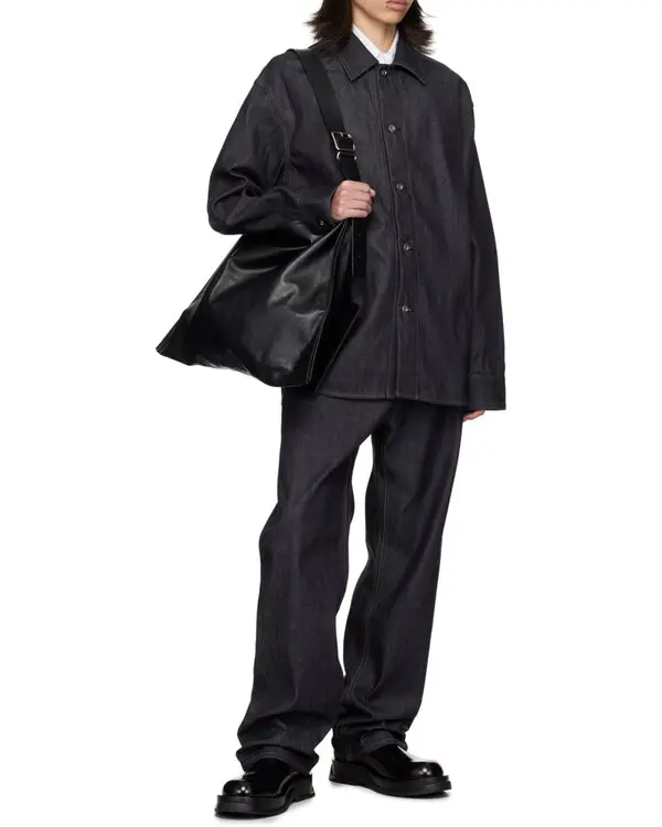 JIL SANDER Curved Hem Denim Shirt
