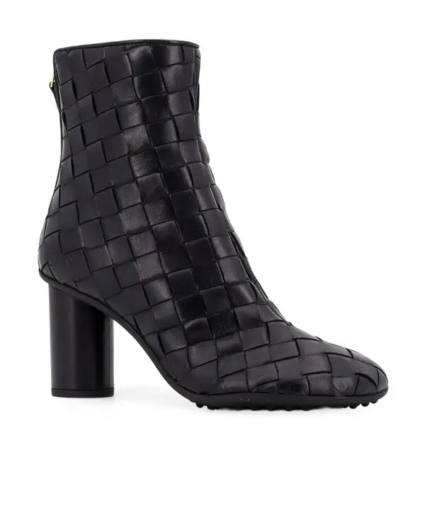 Bottega Veneta Intrecciato Ankle Boots - Black