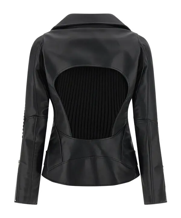 Junya Watanabe Paneled Leather Zip-up Jacket
