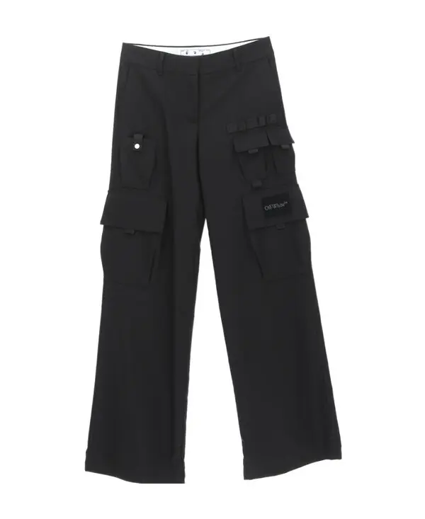 Off-White Cargo Wide Leg Trousers