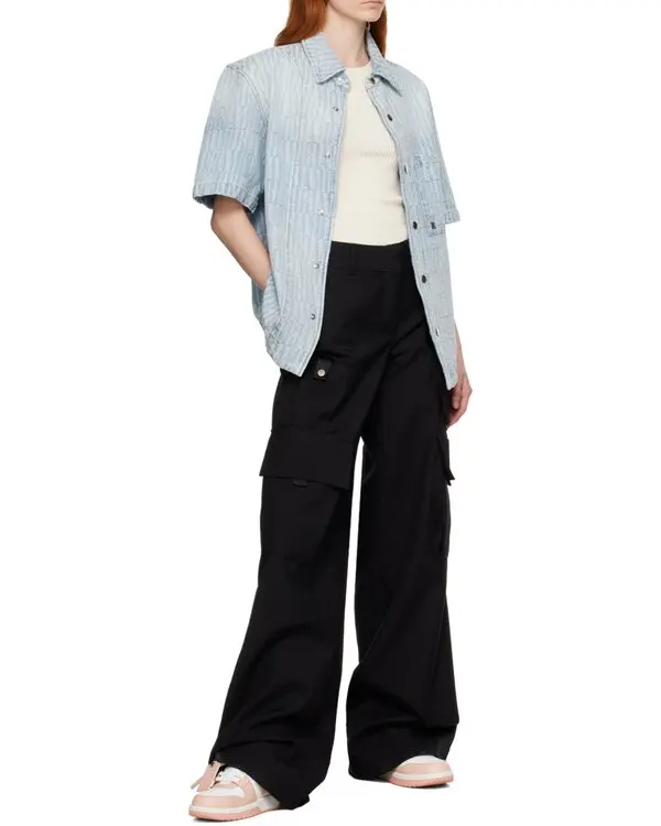 Off-White Cargo Wide Leg Trousers