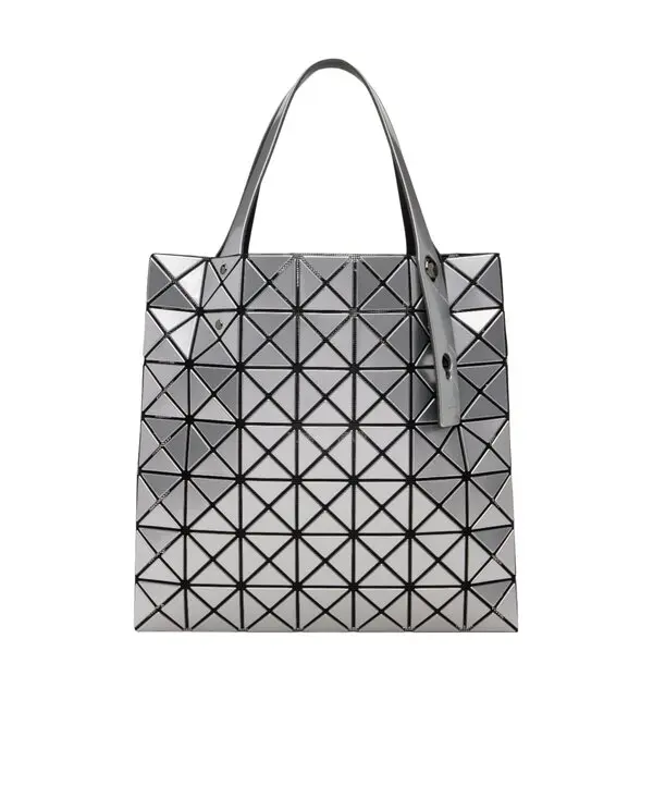 Issey Miyake Geometric Paneled Shoulder Bag - Silver