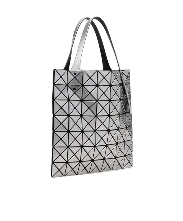 Issey Miyake Geometric Paneled Shoulder Bag - Silver