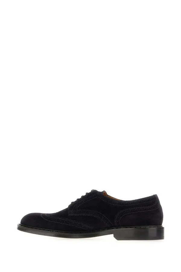DOUCAL'S Suede Brogue Detail Oxford Shoes