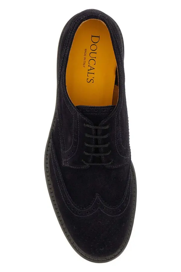 DOUCAL'S Suede Brogue Detail Oxford Shoes