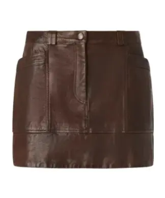 Pinko Leather Mini Skirt