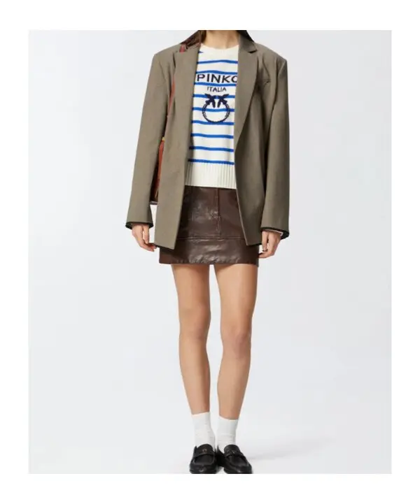 Pinko Leather Mini Skirt