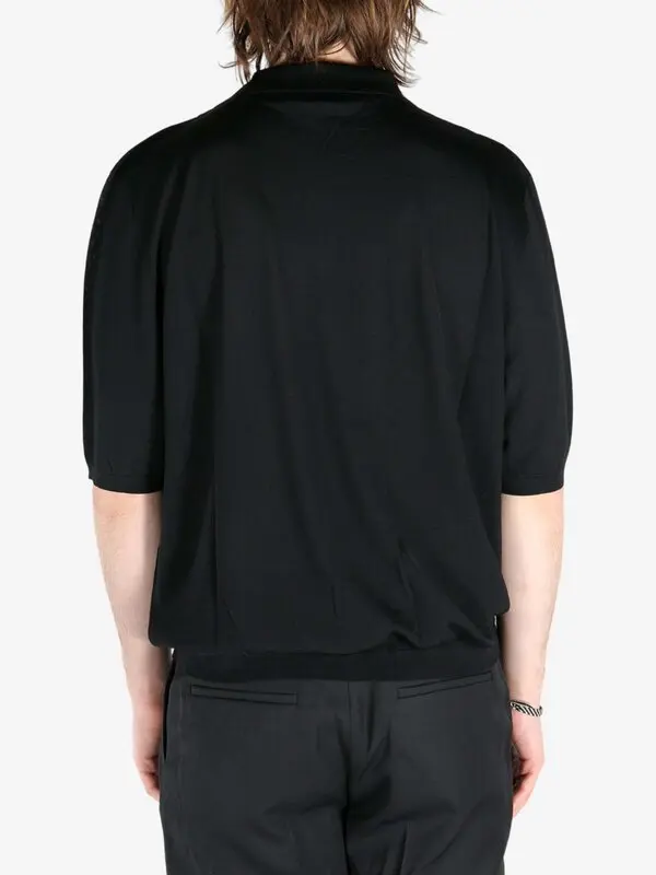 Saint Laurent V-neck Short-sleeved Polo Shirt
