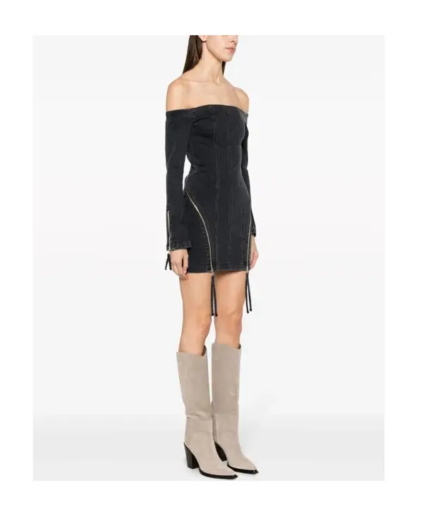 Blumarine Long-sleeved Zipper Dress