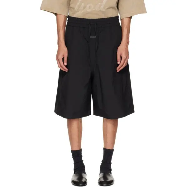 Fear Of God Wide Leg Drawstring Shorts - Black