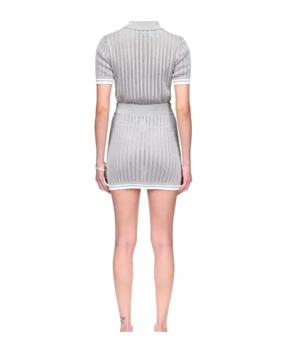 Casablanca Ribbed Knit Mini Skirt
