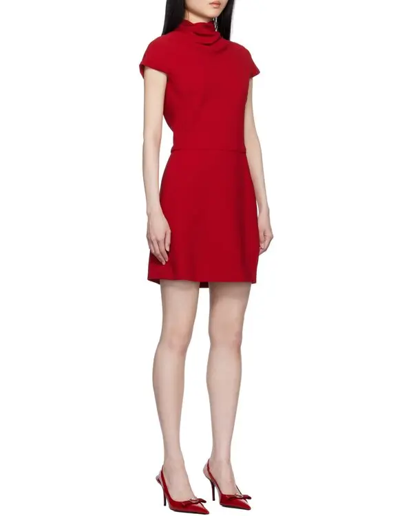 Versace Draped Straight Hem Mini Dress