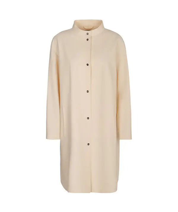 Herno Long Sleeved Jacket With Stand Collar - Ivory