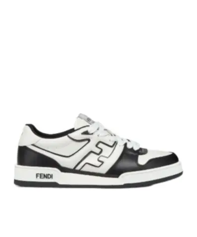Fendi Panelled Low-top Sneakers - Black