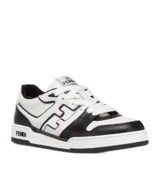 Fendi Panelled Low-top Sneakers - Black