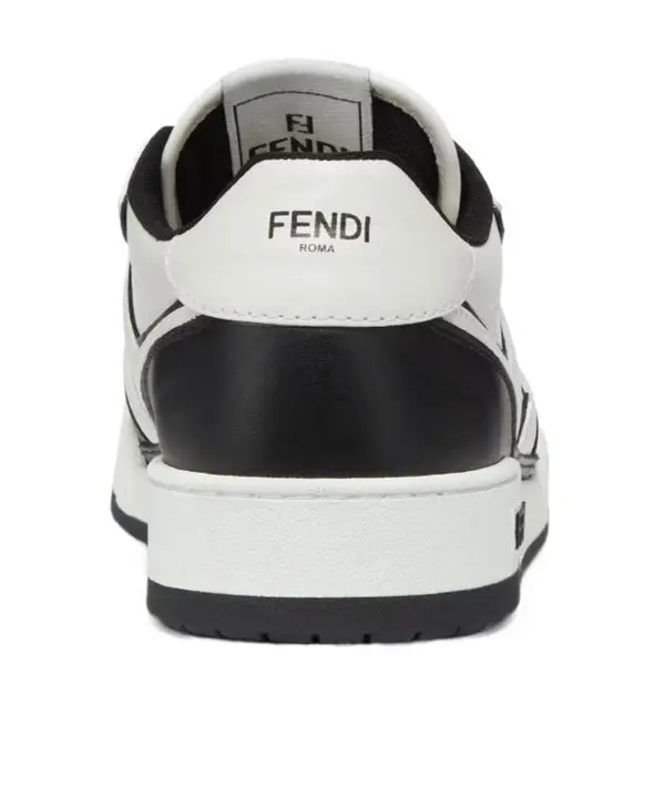 Fendi Panelled Low-top Sneakers - Black