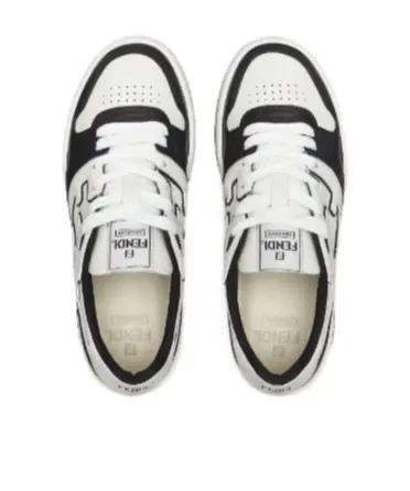 Fendi Panelled Low-top Sneakers - Black