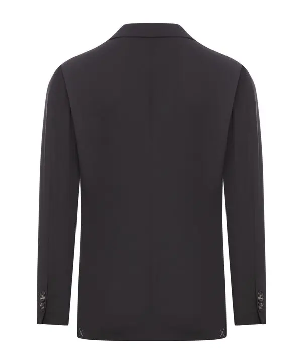 Giorgio Armani Single-breasted Twill Suit - Black