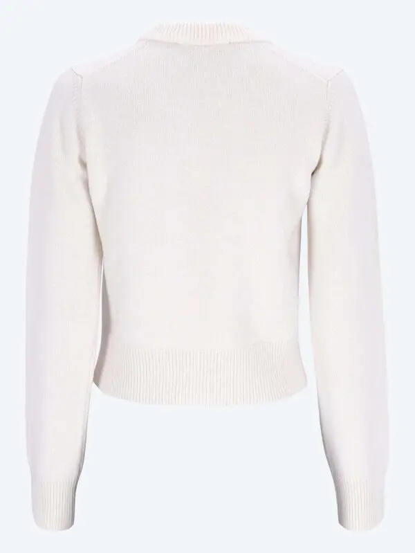 AMI Paris Button-front Cardigan - Ivory
