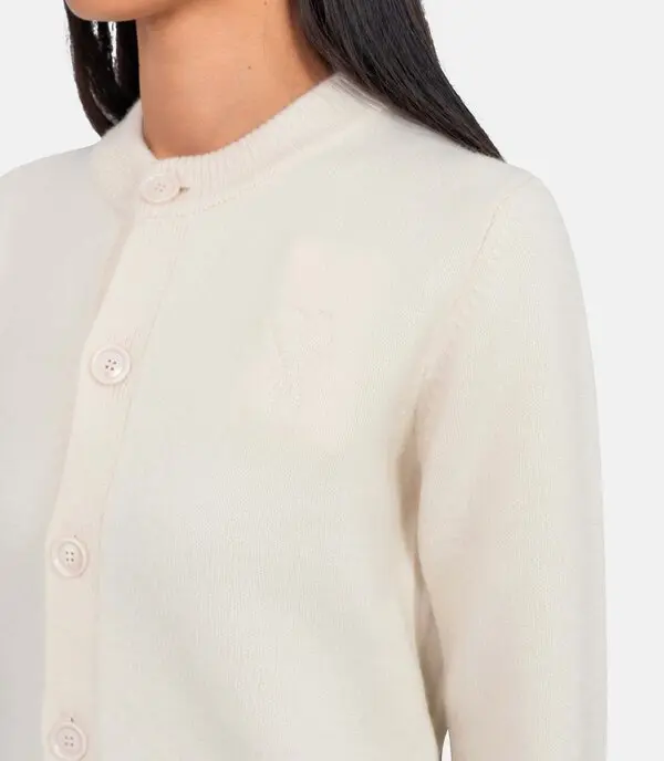 AMI Paris Button-front Cardigan - Ivory