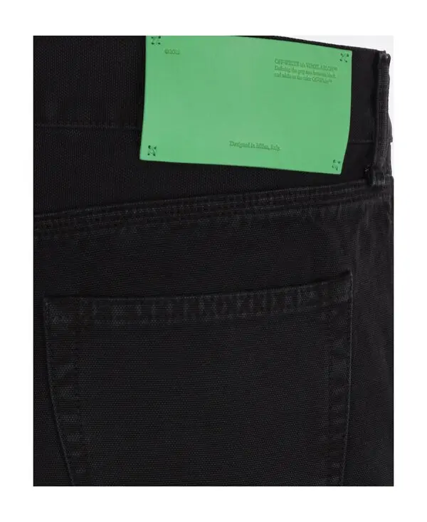 Off-White Logo Patch Cargo Trousers - Black